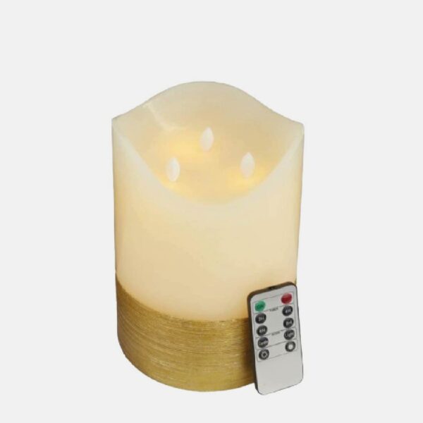 Vela Led Base Dorada - Pratelli